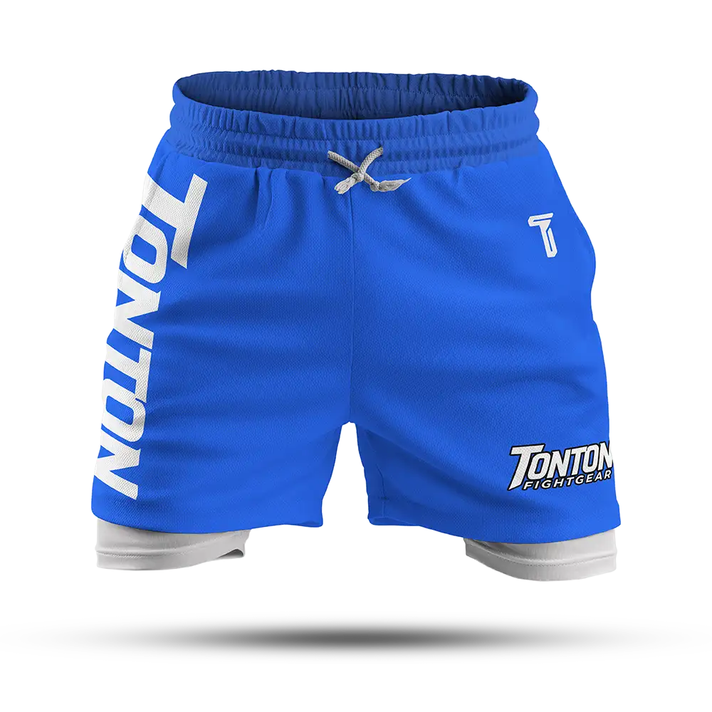 Custom Sapphire Double-Layer Fight Shorts – Tontonfightgear